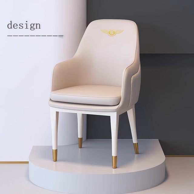 Light luxury simple reception negotiation chair soft bag leisure back ...