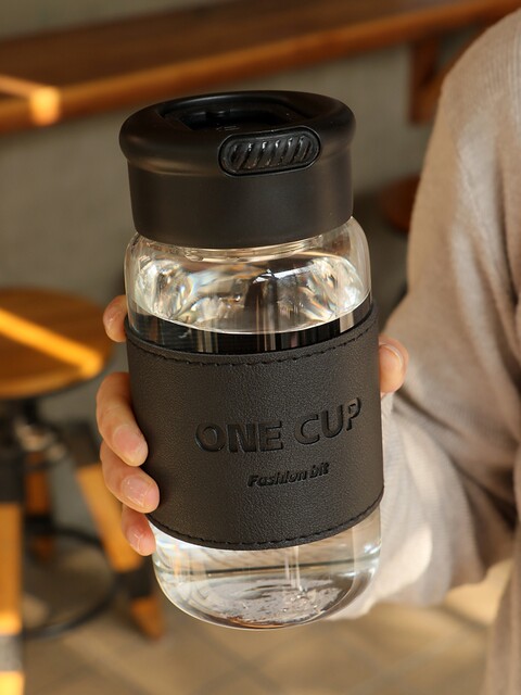 High-value glass cup portable heat-resistant tea cup for women's new ...