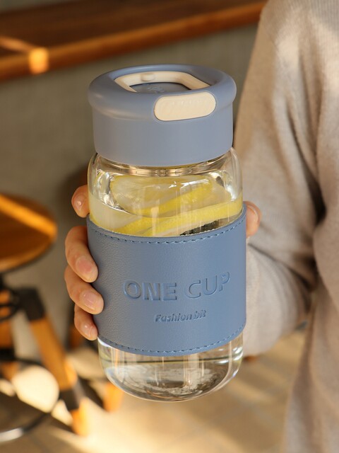High-value glass cup portable heat-resistant tea cup for women's new ...