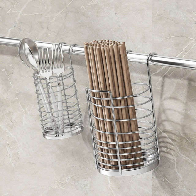 Chopstick 304 stainless steel chopstick rack hanging rod puts spoon ...