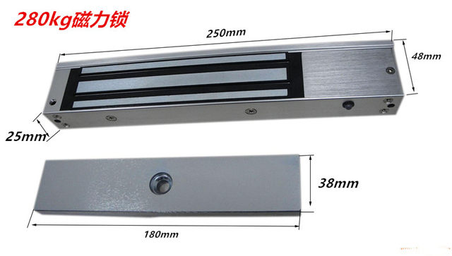280kg/180kg single door magnetic lock surface mounted concealed double ...