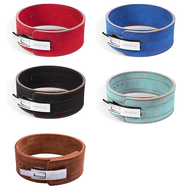 Laura Star 0816 fitness cowhide buckle waist support squat hard pull ...