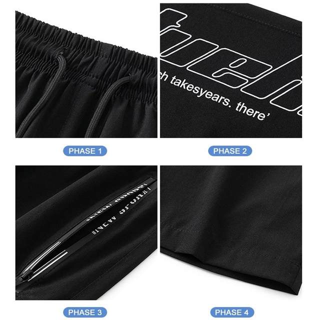 Clear warehouse leakage silk cropped pants men's summer new sports ...
