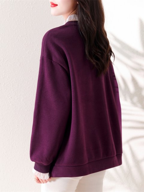 September Momo lace stitching round neck sweater women autumn and ...