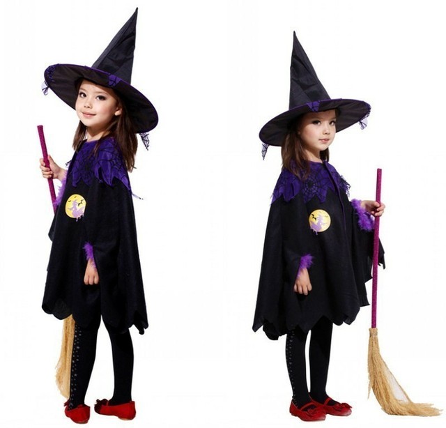 Halloween children's costume girls cloak cosplay cos cloak witch ...