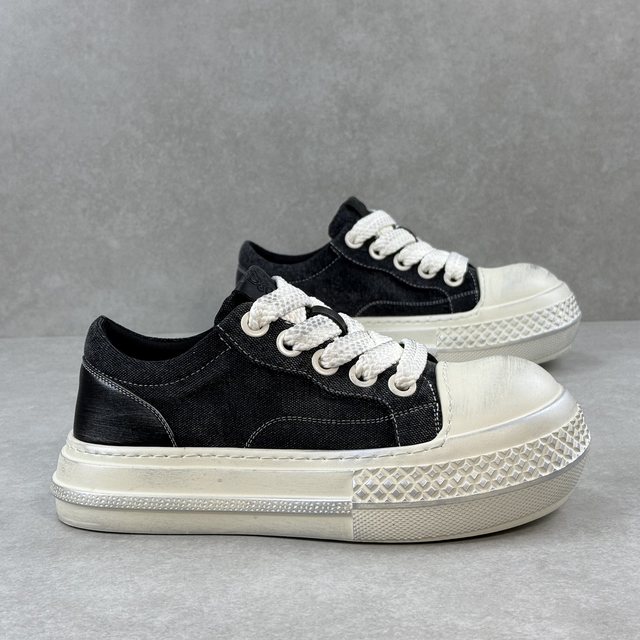 Men's shoes casual retro old canvas shoes Japanese new niche Mickey big ...