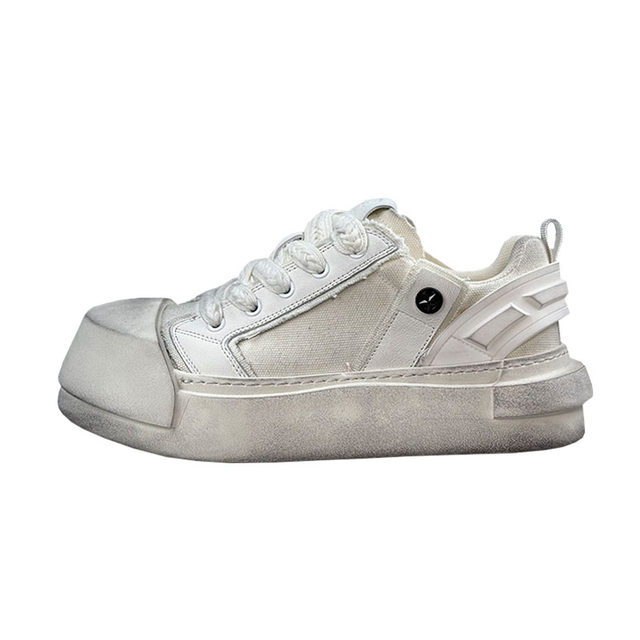 American casual retro old dirty shoes genuine leather sponge cake ...