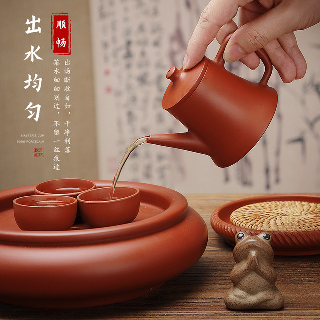 Chaozhou hand-drawn pot, lucky pot, pure handmade raw mineral vermilion ...