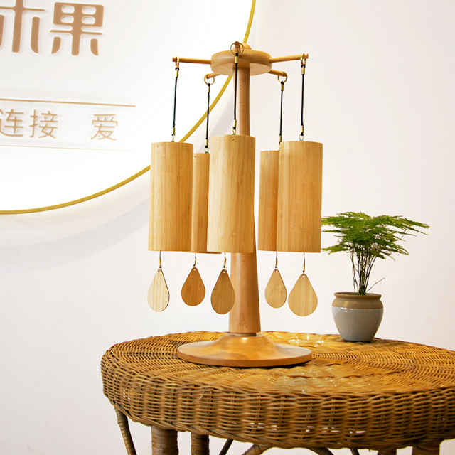 Koshi wind chime stand French bamboo desktop ornaments table-top poetry ...