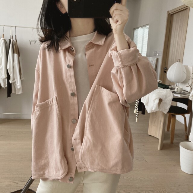 Tooling jacket women's spring and autumn new loose large size thin ...