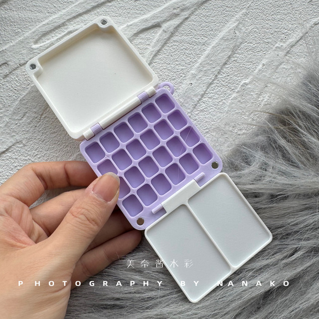 Square cake watercolor box watercolor pigment box 3D printing personal ...