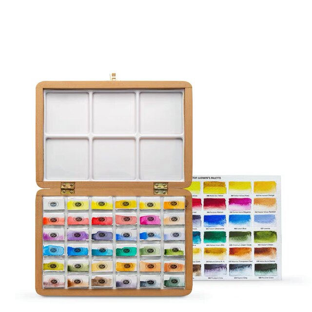 RS Polish watercolor ROMANSZMAL handmade solid watercolor paint set 12 ...