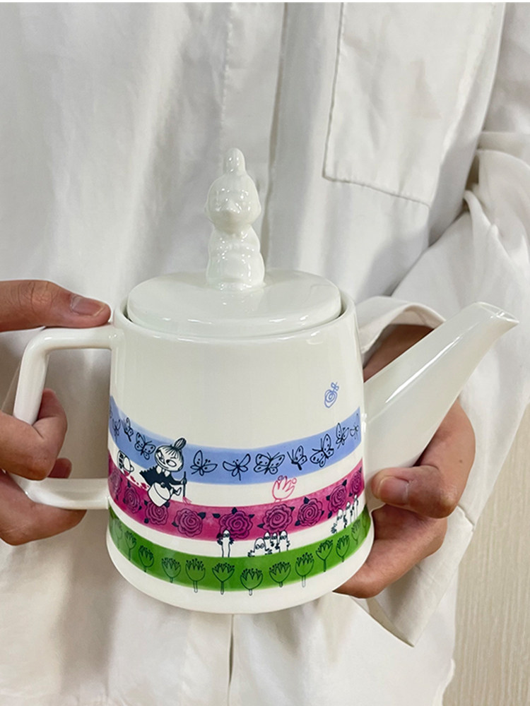 Moomin Keramik Tee Kannen Tassen Set - Nordischer Stil - 2 Personen