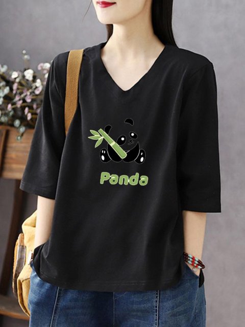 Foreign trade counters with new spring and autumn fashion printed V ...