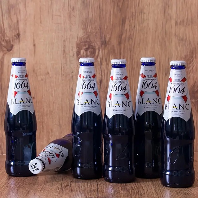 Original imported Kronenbourg 1664 beer large bottle white beer 330ml*24 bottles full box