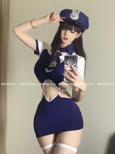Late night stunner love underwear sexy pure desire hot stewardess role as COS female police ...