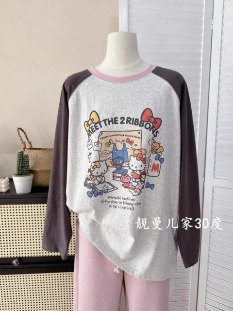 Spring New Modern Modern Permail Loose Loose Large size top Korean ...
