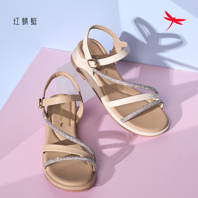 Red Dragonfly summer women's sandals KX51210021 one-word with ...