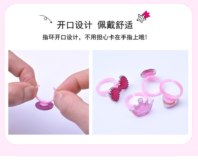 Children's Ring Girls Diamond Gemstone Toy Girl Baby Crystal Small Ring ...