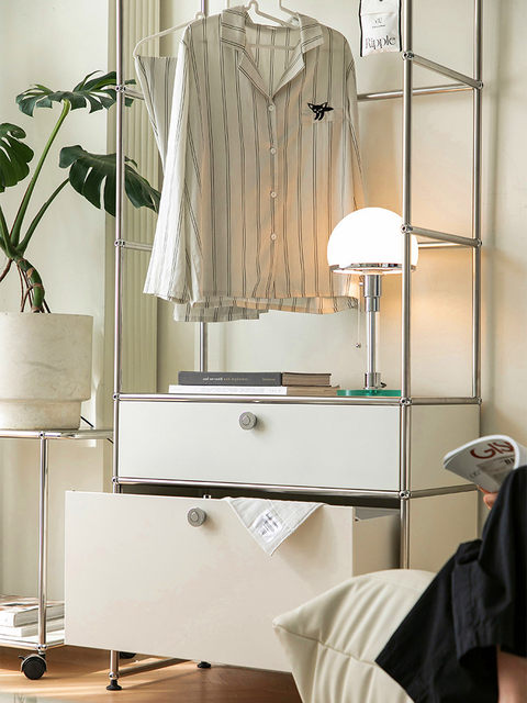 Second-hand USM module combination stainless steel wardrobe small ...