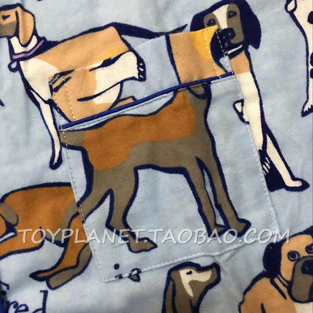 Japanese cartoon dog cute couple long-sleeved girl men's pure cotton ...
