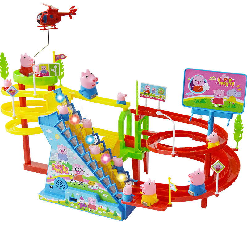 Peppa Pig Electric Climbing Stairs Toy - Assembled Track Car