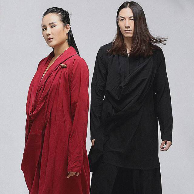 Chinese wind men's clothing meditation sitting Settlement Set Hanfu ...