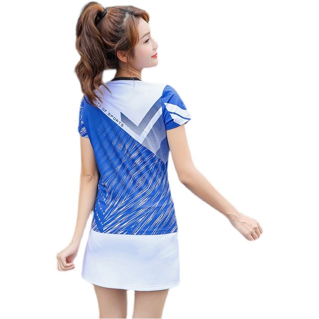 Aishote badminton suit women's short-sleeved suit men's top sports ...