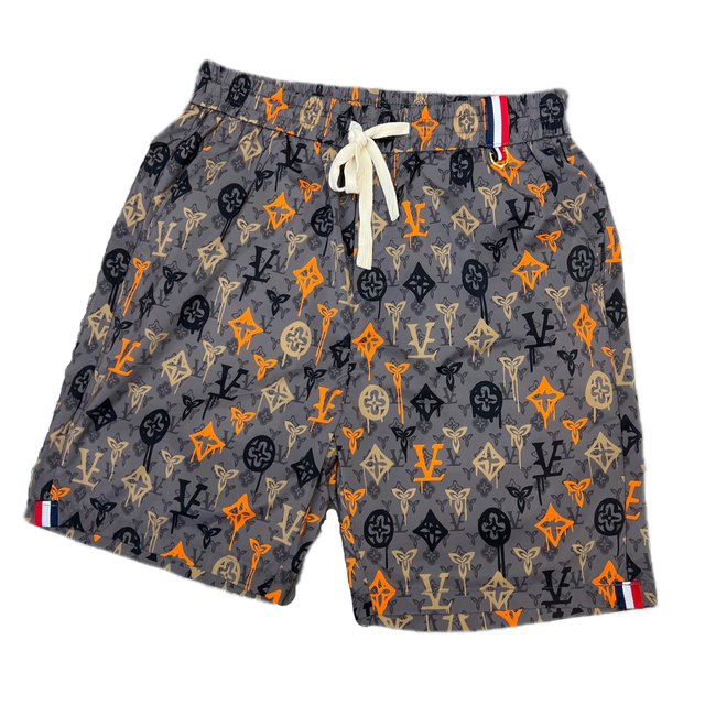 Summer New European Style Trendy Printed Shorts Men's Thin Casual Quick ...