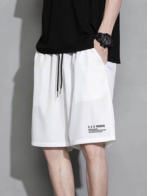 Summer new men's shorts, pure color, simple wild pants, men's fashion ...