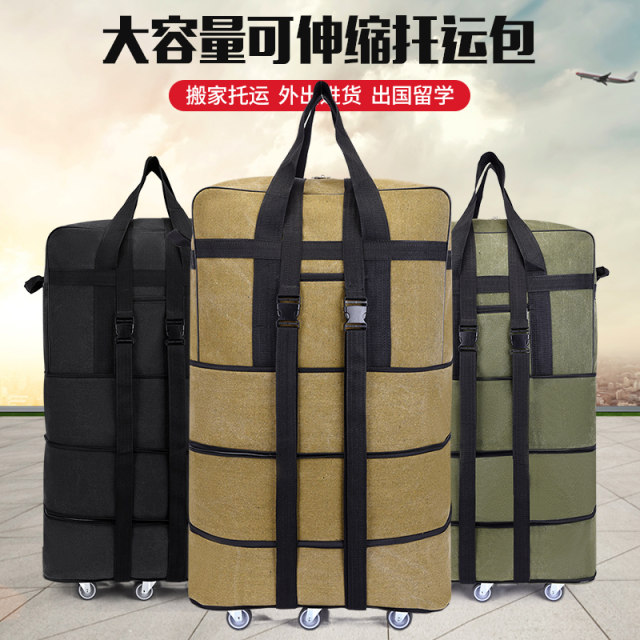 158 aviation checked bag canvas luggage bag large capacity moving ...
