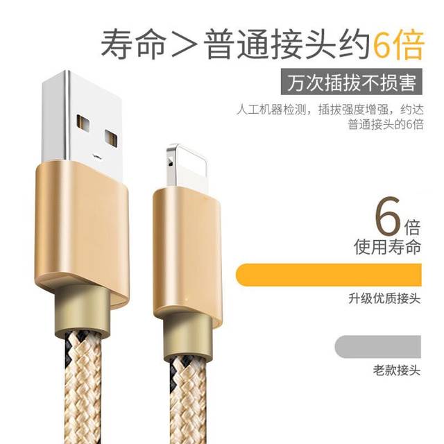 Extended 2m 3m data cable is suitable for Apple 5/5s/6/6s/7/7plus/8/8P ...