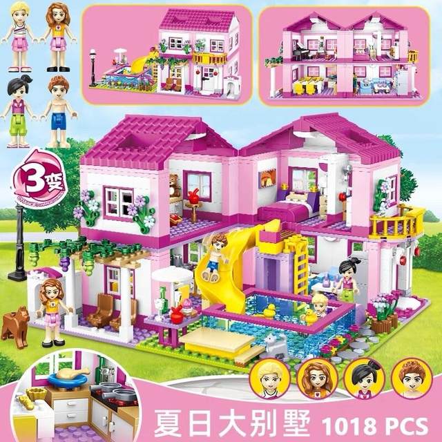 Building Blocks Girl Princess Series Puzzle Assembling Frozen Castle ...