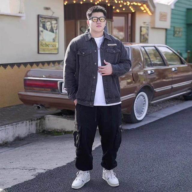 Trendy brand plus size men's clothing autumn and winter fat man plus ...