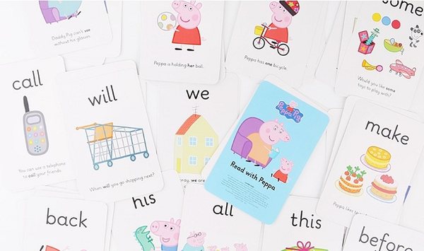 Peppa Pig English Original Peppa Pig Flash Cards On The Peppa Pig Word ...
