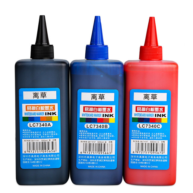 Whiteboard pen ink refill liquid water-based erasable and easy to erase ...