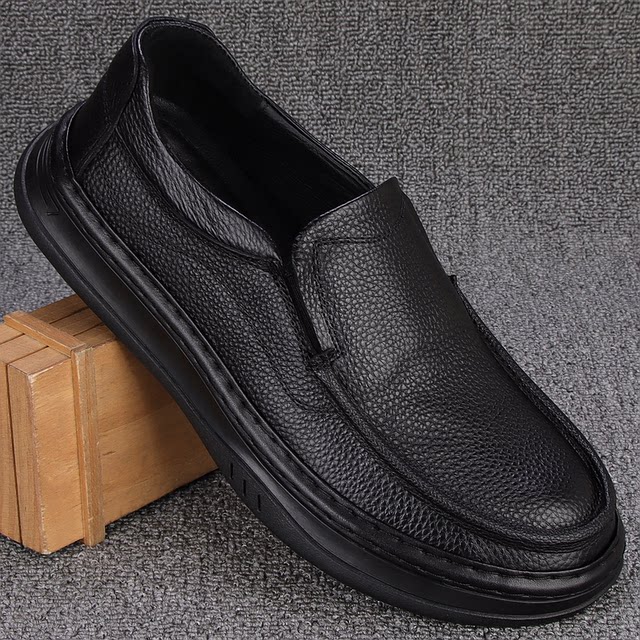 Foreign trade genuine leather casual shoes for men, first-layer cowhide ...