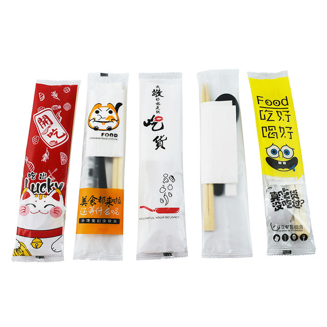 Disposable chopsticks four-piece takeaway packaging chopsticks set ...