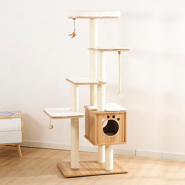 Kerry Catry wooden large luxury cat climbing rack wooden cat nest cat ...