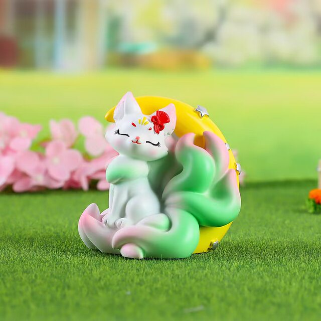 Nine-tailed fox blind box figure spirit fox beast desktop cute fox doll ...