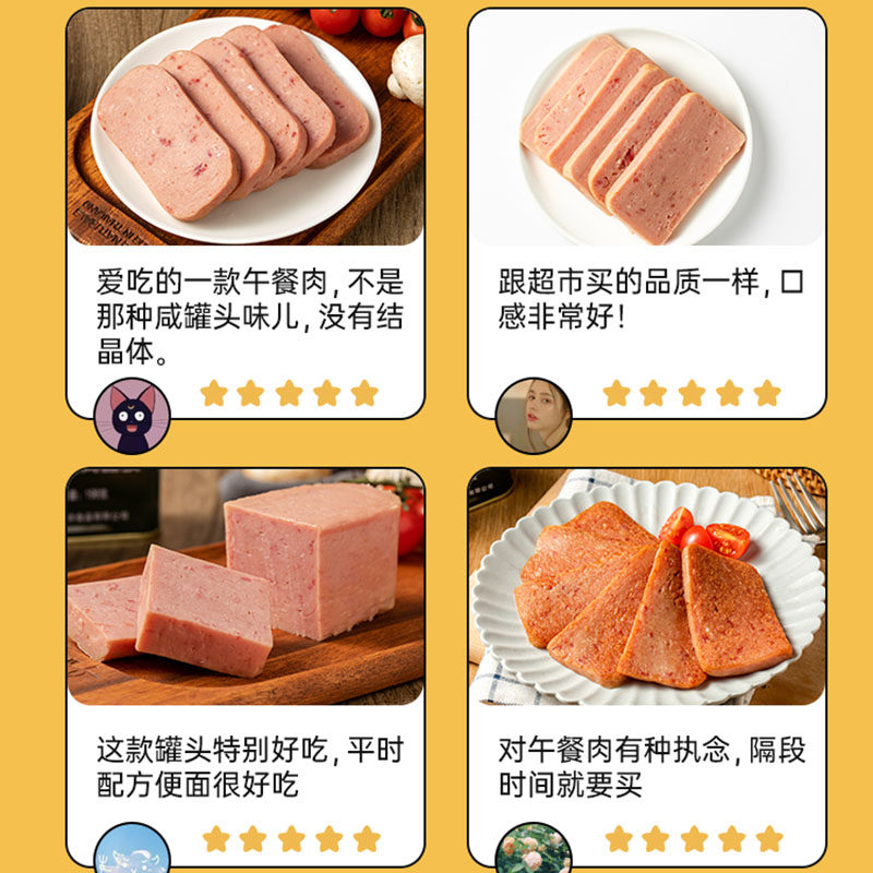 Authentic Beidaihe Luncheon Meat Canned 198g Pork Compressed Dry Food ...