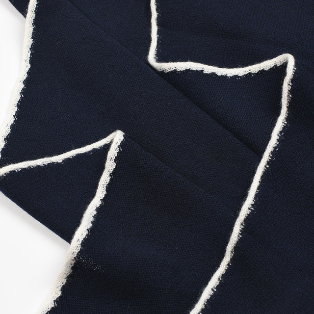 European and American knitted border bezel knit cashmere triangular scarf