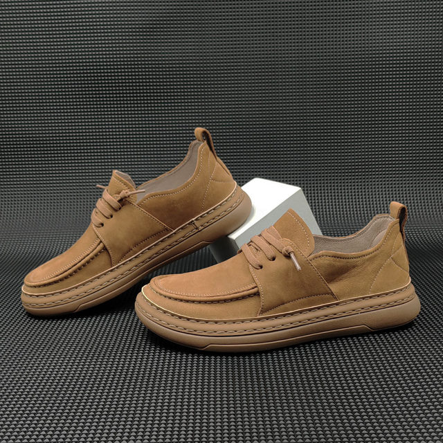2024 new leather crooked head casual shoes cute ugly mango shoes ...