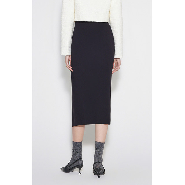 ochirly high-waisted knitted skirt mid-length hip-hugging skirt chic ...
