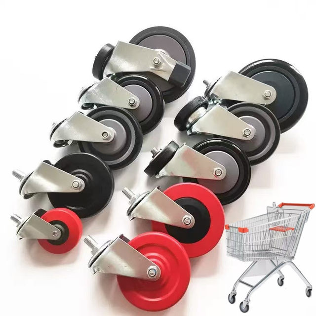 Supermarket shopping cart wheels Universal silent shopping mall hand ...