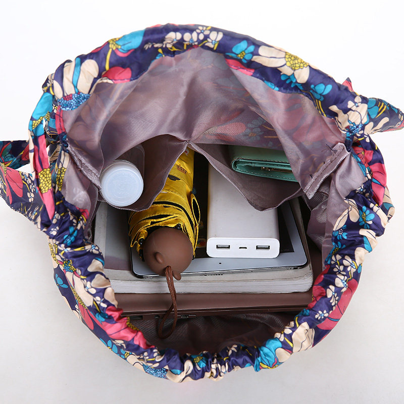 Outdoor new flower cloth beam pocket backpack sports backpack student ...