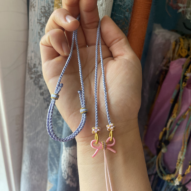 Handmade weaving in the princess necklace editing rope semi -finished ...