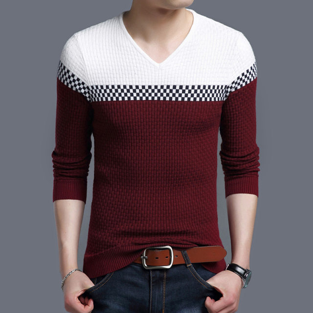 Spring and Autumn Men's Long Sleeve Sweater Knitwear Retro Casual Youth ...