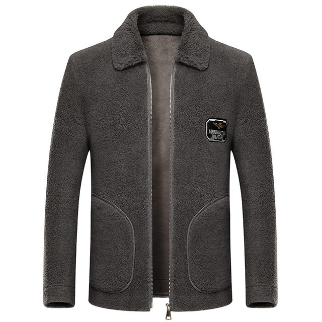 Autumn and winter sheep wool jacket, sheep shearling fur integrated fur ...