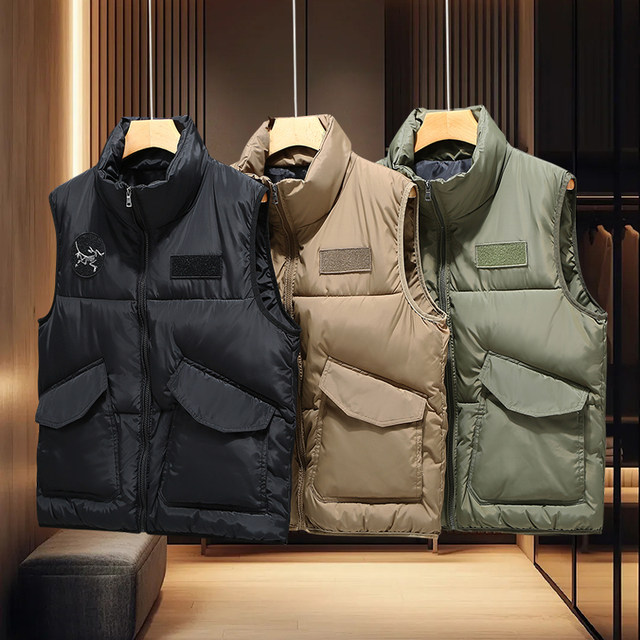 Bird's embroidery autumn and winter new tide brand down cotton vest ...